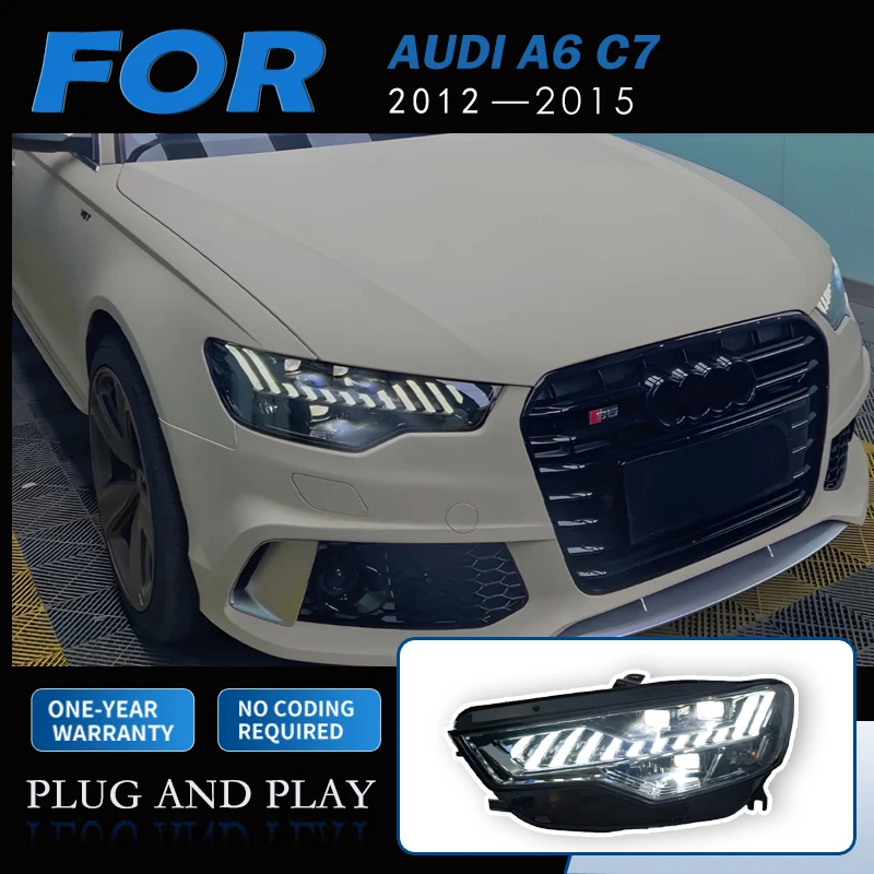 Car-Styling-Headlights-for-Audi-A6-LED-Headlight-2012-2015-Upgrade-A7 ...