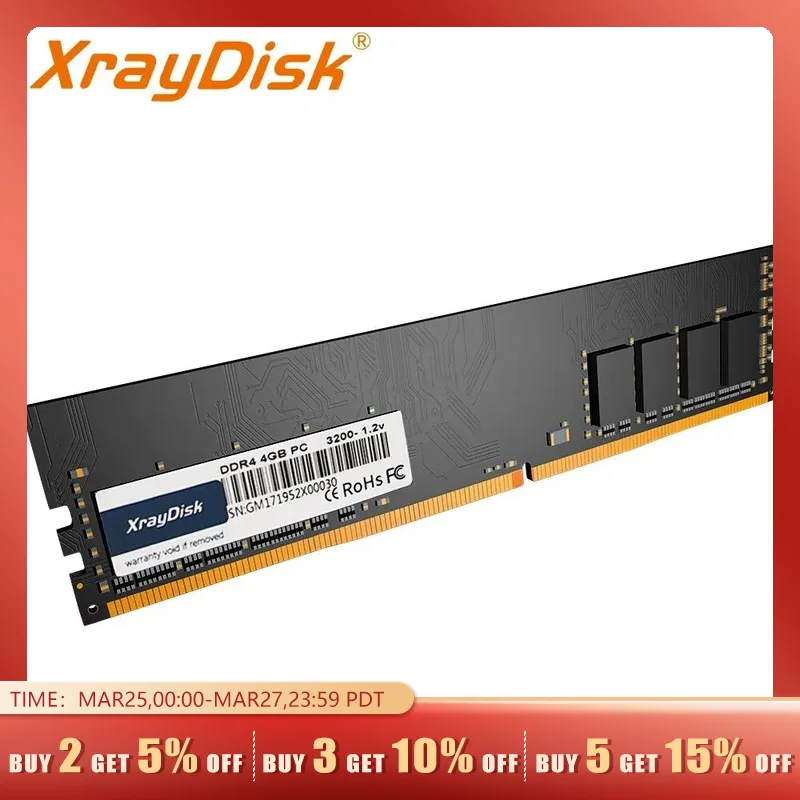 XrayDisk Ram DDR4 8GB 16GB 2666MHZ 3200MHz 1.2V PC Dimm Desktop High ...