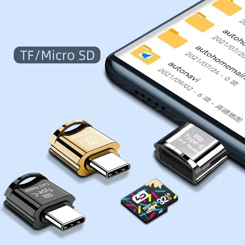 Type-C-To-Micro-SD-TF-Adapter-OTG-Smart-Memory-Card-Reader-For-Samsung ...
