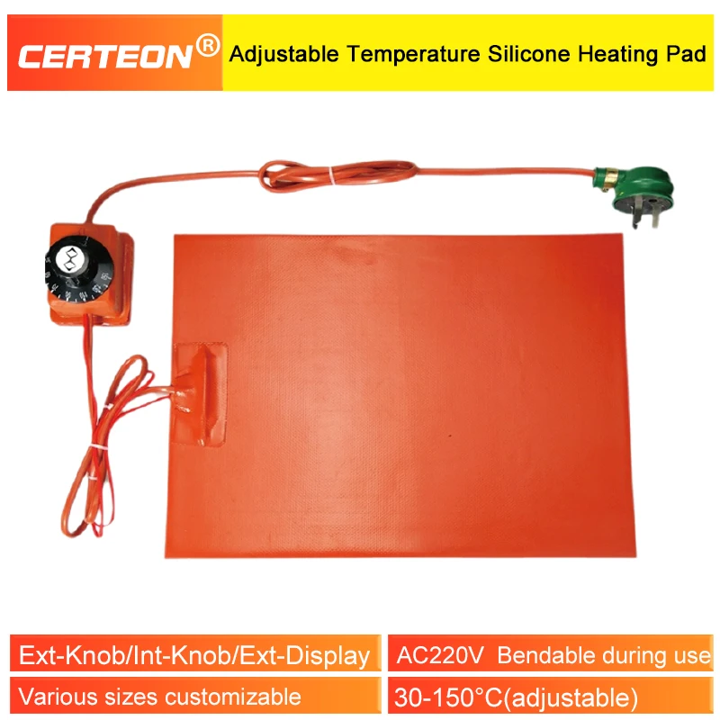 Silicone Heating Pad with Digital Thermostat Adjustable Temperature ...