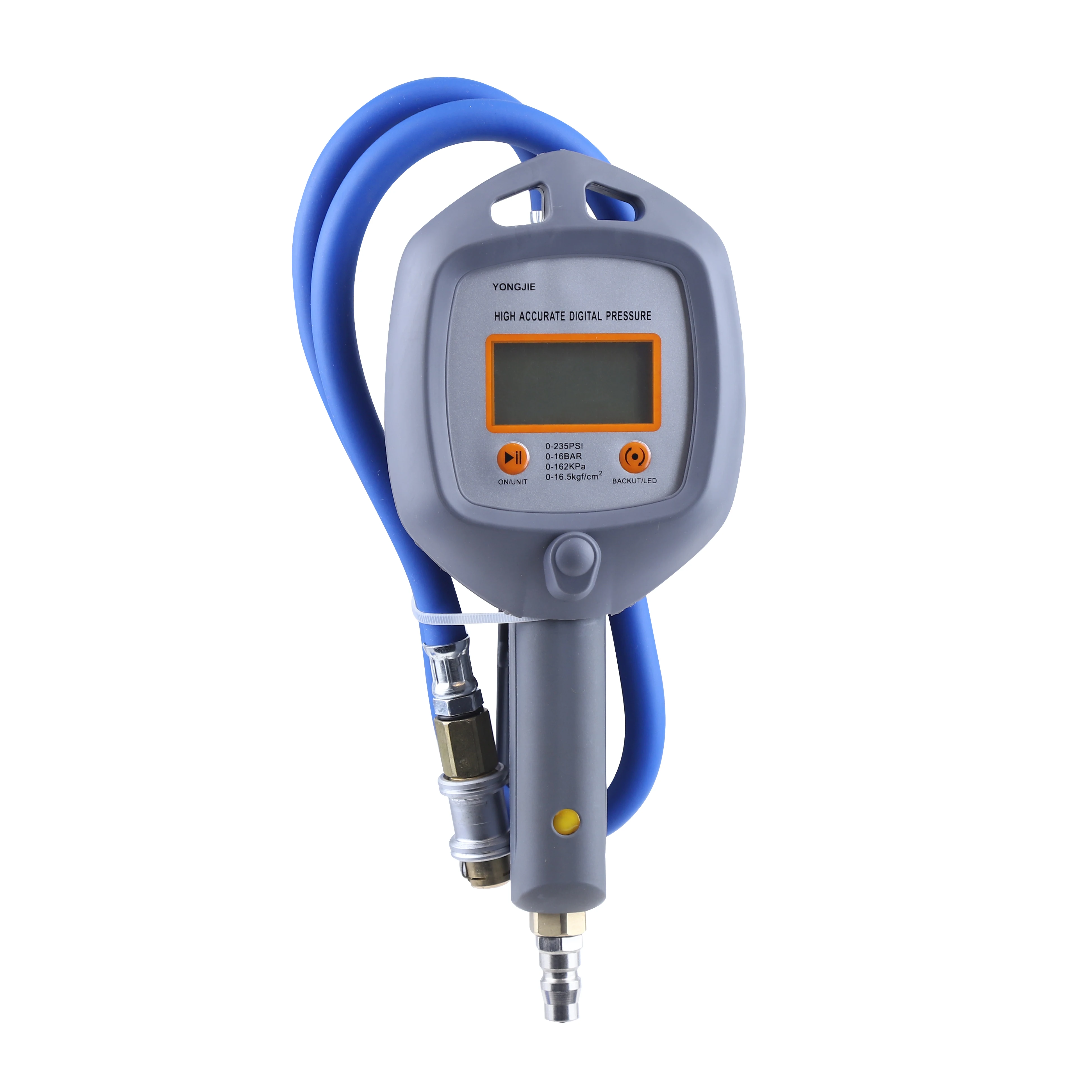 16 바 220psi 디지털 타이어 압력 게이지 공기 주입 건 호스 에어 척 Led 디스플레이 다이얼 미터 차량 테스터 타이어