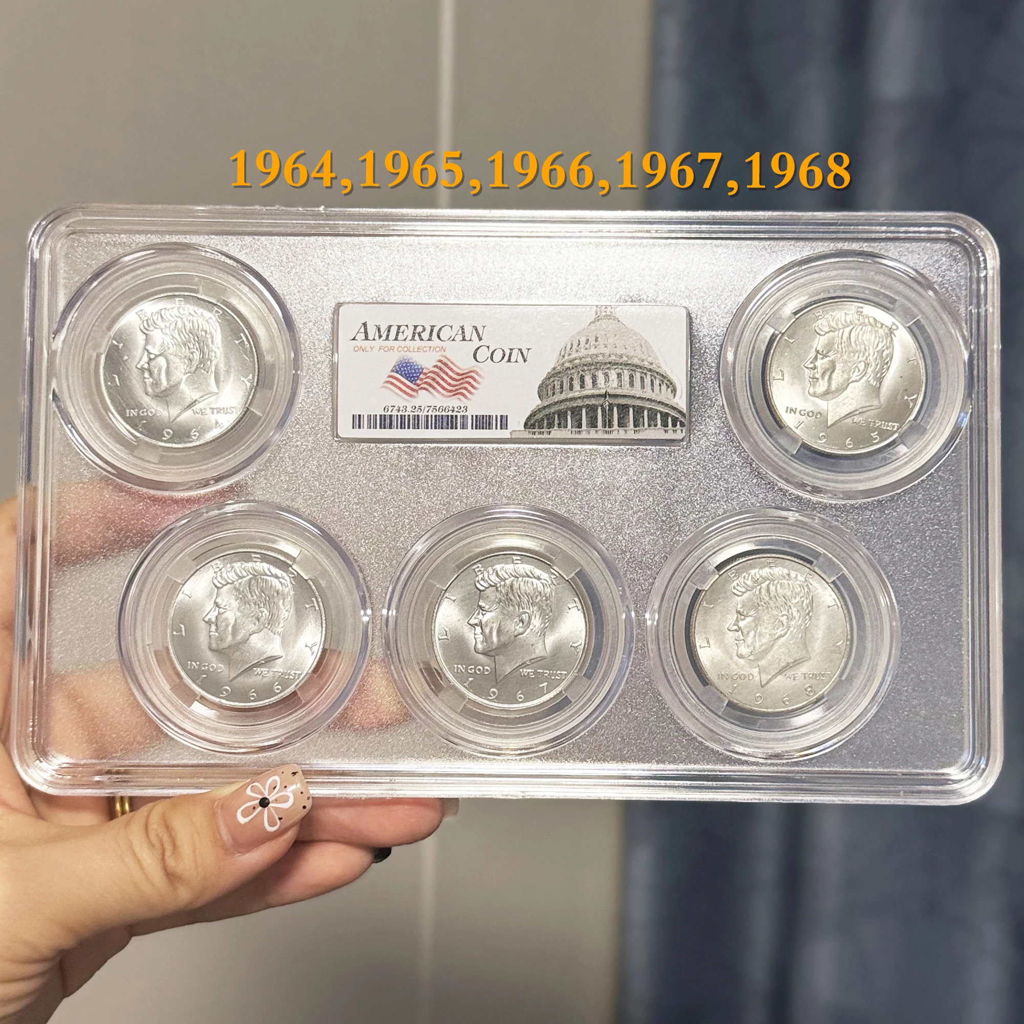 5pcs/Set 1964-1968 US Lincoln Replica Commemorative Coins With ...