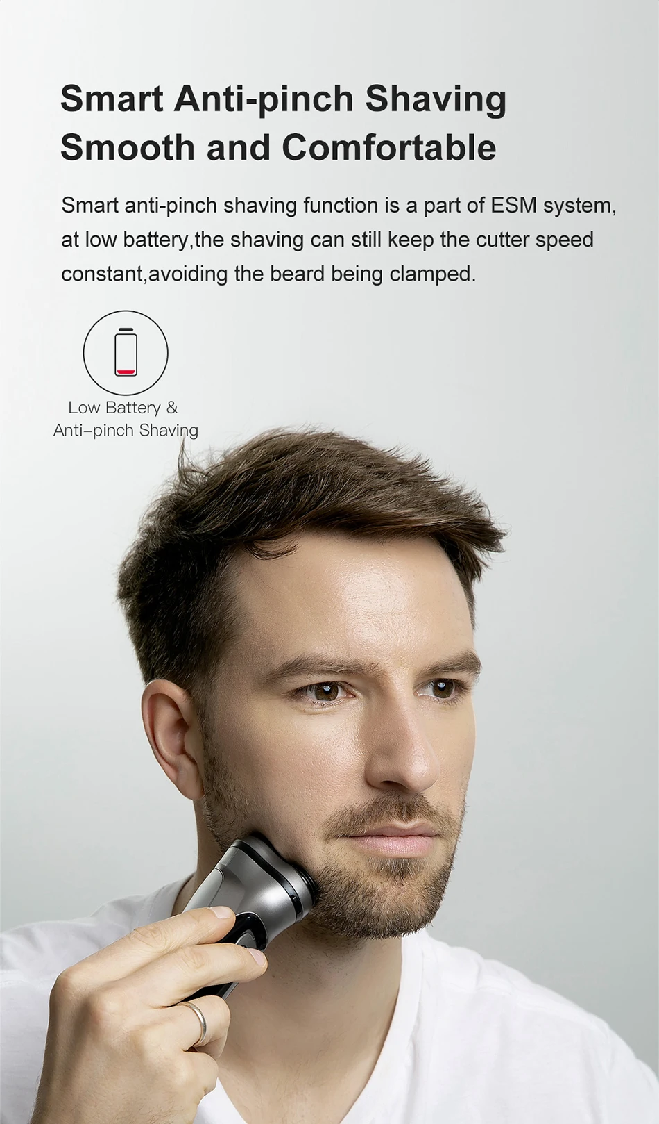 XIAOMI ENCHEN Blackstone 3D Rotary Shaver & Beard Trimmer - Washable ...