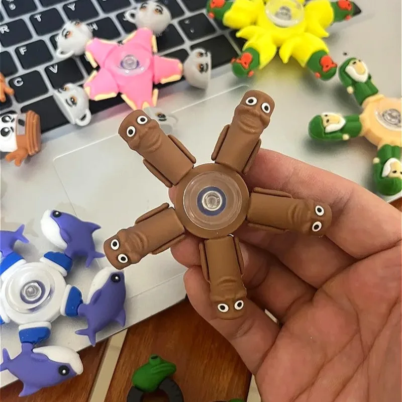 Brainrot italien Tung Fidget Spinner chaîne jouet déformé Antistress ...