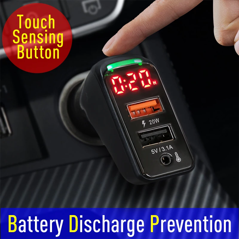 RHUNDO-Dual-USB-Car-Charger-2-Port-Fast-Charging-Quick-20W-12V-DC ...