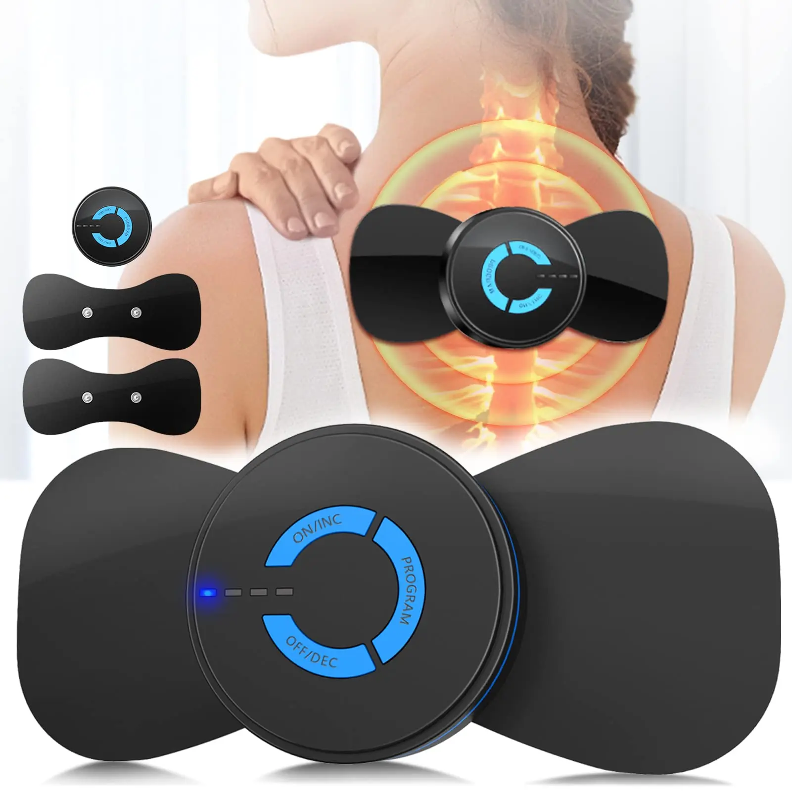 TENS-Mini-Neck-Massager-Muscle-Stimulator-Deep-Tissue-EMS-Rechargeable ...