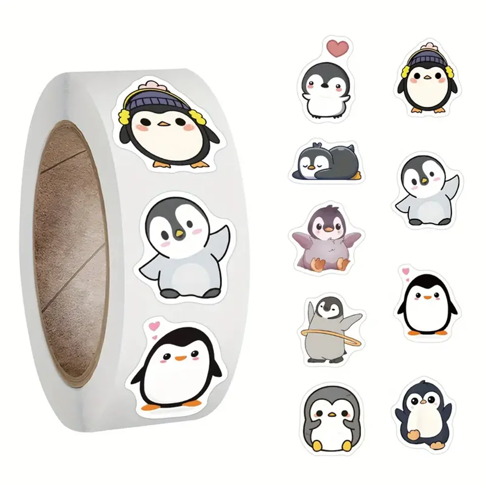 100-500pcs Penguin Animal Stickers Cartoon Removable Notebook Graffiti ...