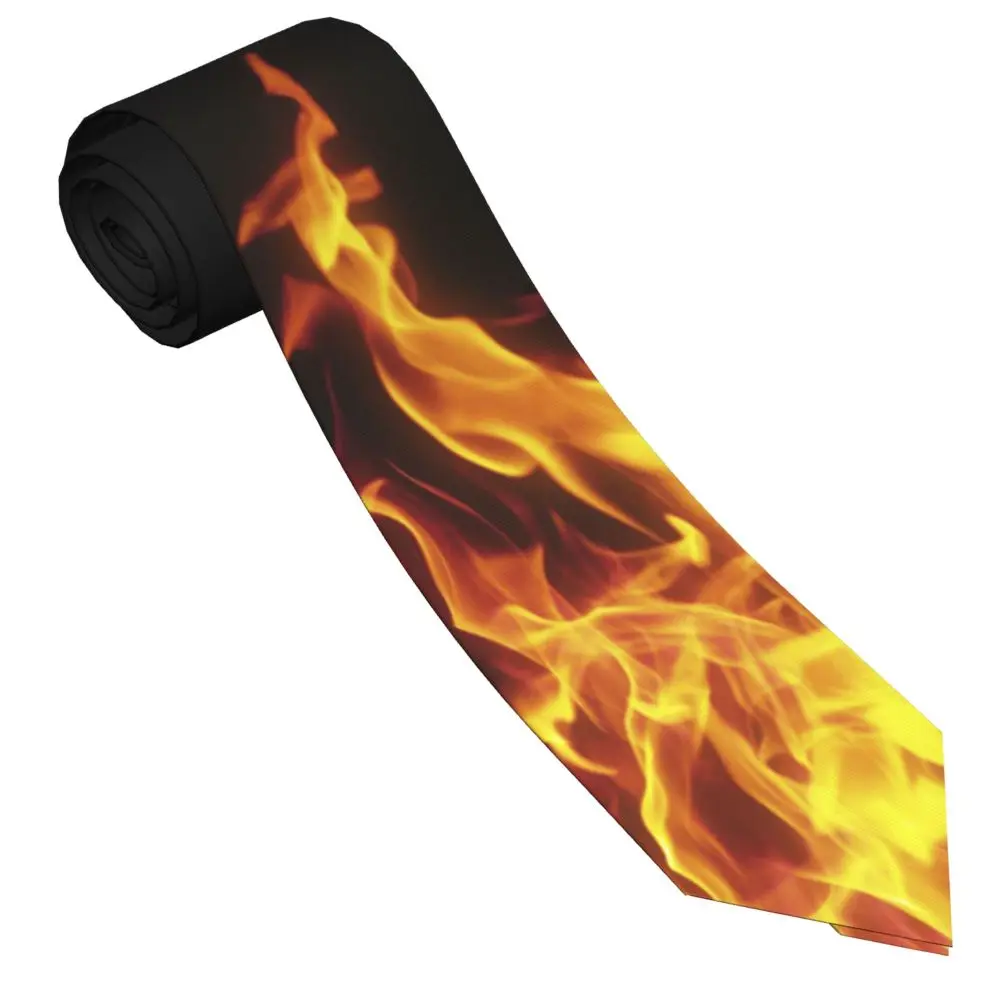 Bright-Fire-Necktie-Men-Women-Fashion-Polyester-8-cm-Wide-Burning-Neck ...