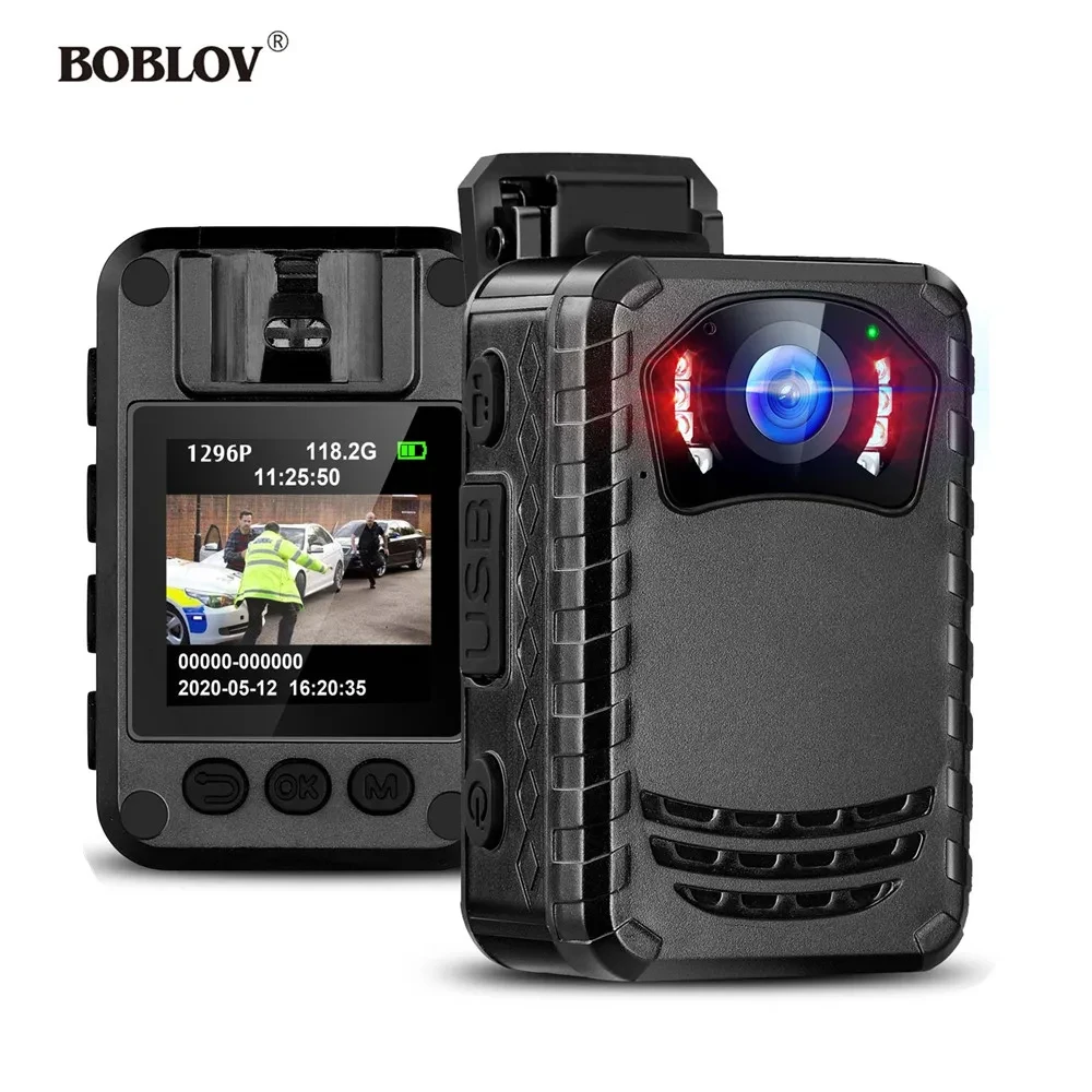BOBLOV-N9-Mini-Body-Camera-Full-HD-1296P-Body-Mounted-Camera-Small ...