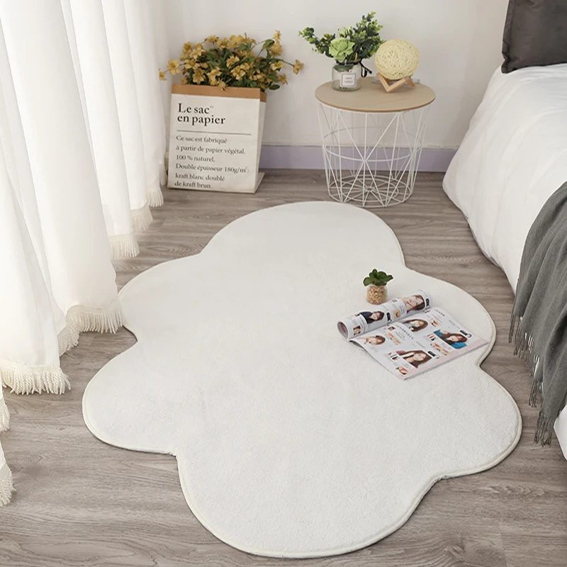 Nordic-Ins-Rugs-for-Bedroom-White-Cloud-Shape-Bedside-Floor-Mat-Fluffy ...