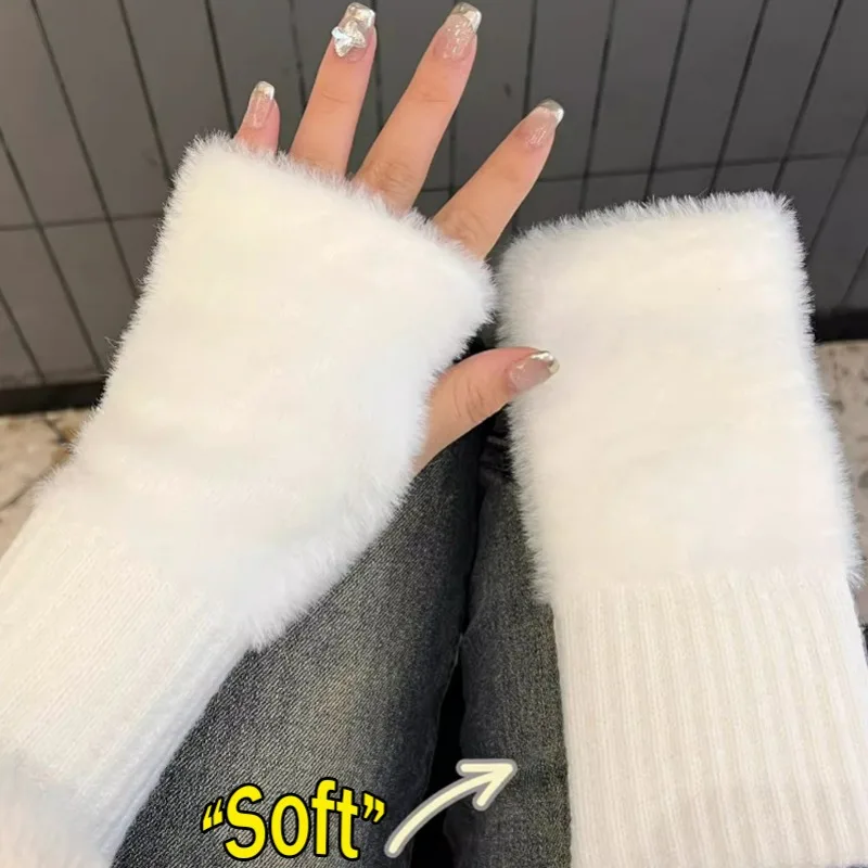 2024-Winter-TouchScreen-Plush-Warm-Gloves-Women-s-Outdoor-Warm-Stretch ...