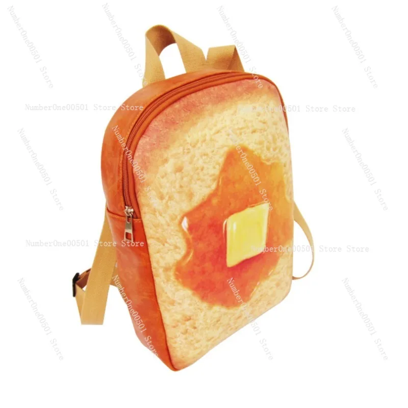 Poached-Egg-Toast-Backpack-Female-Couple-Bread-Backpack-Soft-Cute ...