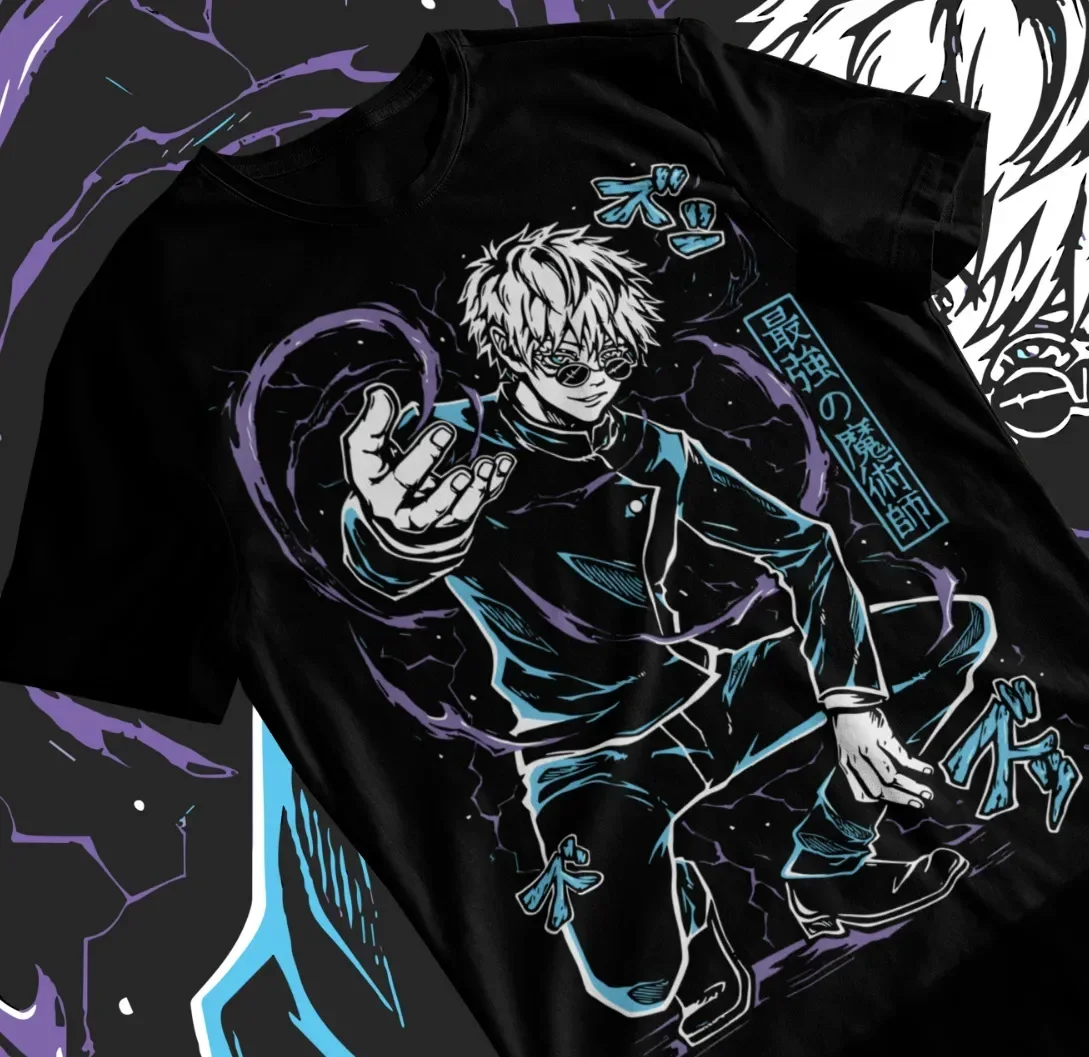 Jujutsu Kaisen Gojo Satoru Black T-Shirt Anime Manga T-Shirt Soft Tee ...