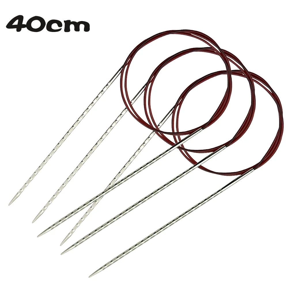 1Pcs 40cm 2.0-5.0mm Square Knitting Needles Hollow Metal Weaving Pins ...