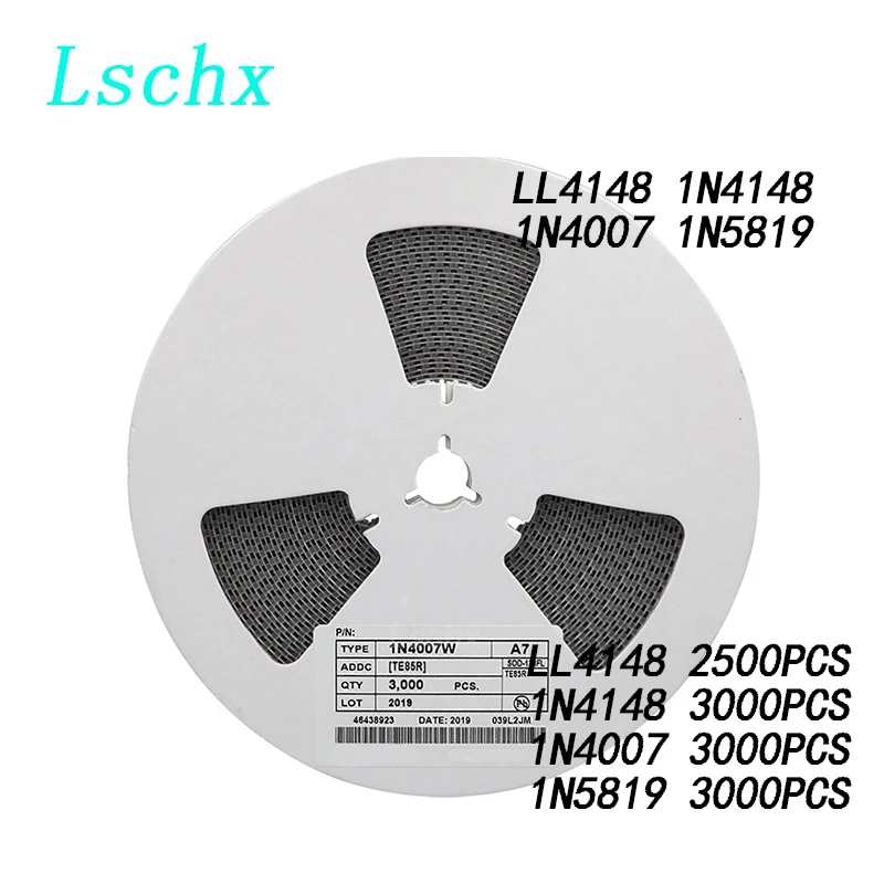 1 Coil LL4148 LL34 1N4148 1N4148WS 1N4148WT T4 1N4007 1N4007W T7 A7 ...