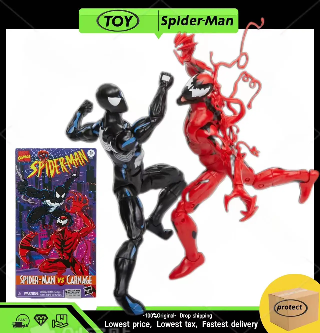 Ml-Spider-man-Vs-Carnage-2-pack-6-Aniem-Action-Figure-Black-Venom ...