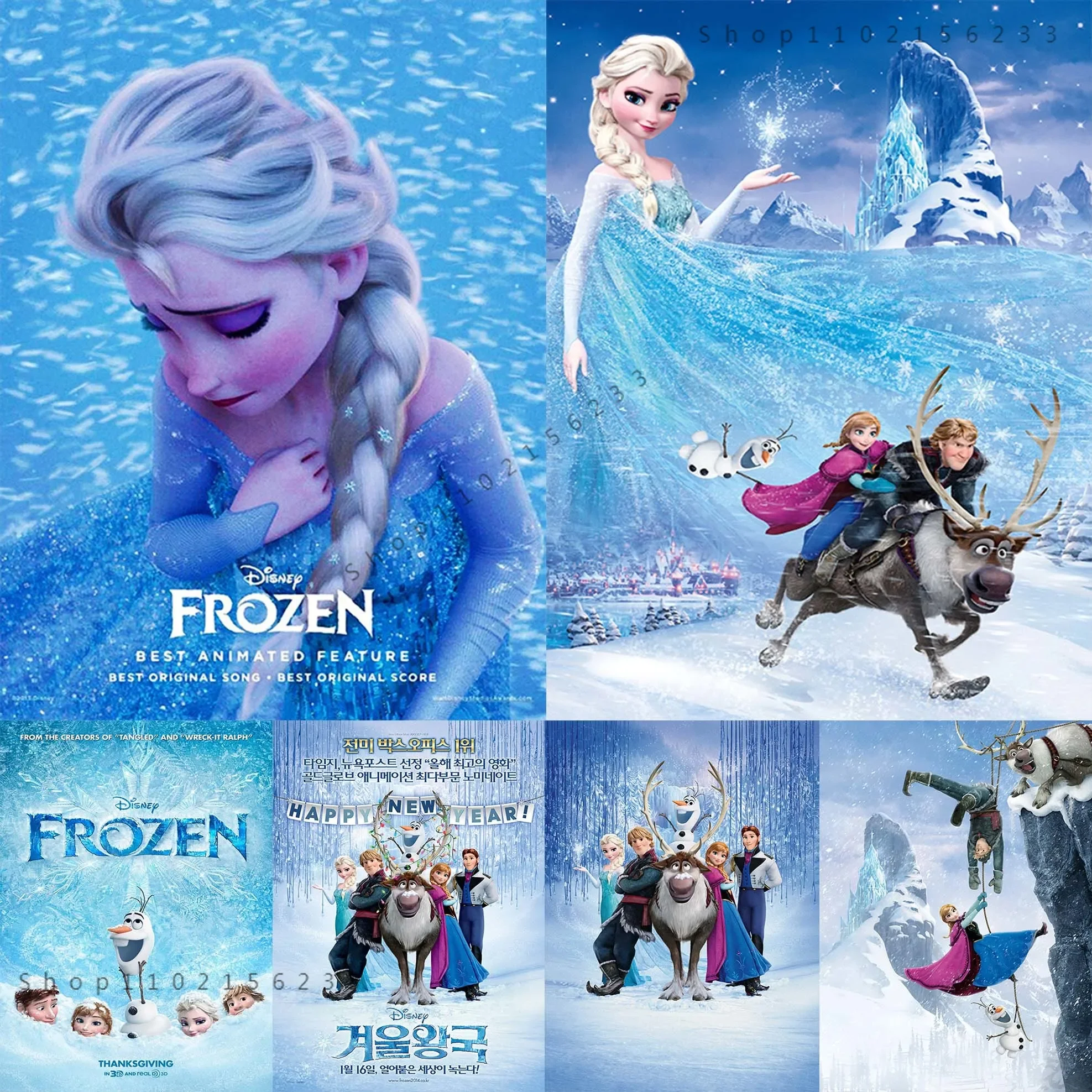 Disney-Prinzessin-Elsa-und-Anna-gefroren-Anime-Cartoon-Cartoon-Poster ...