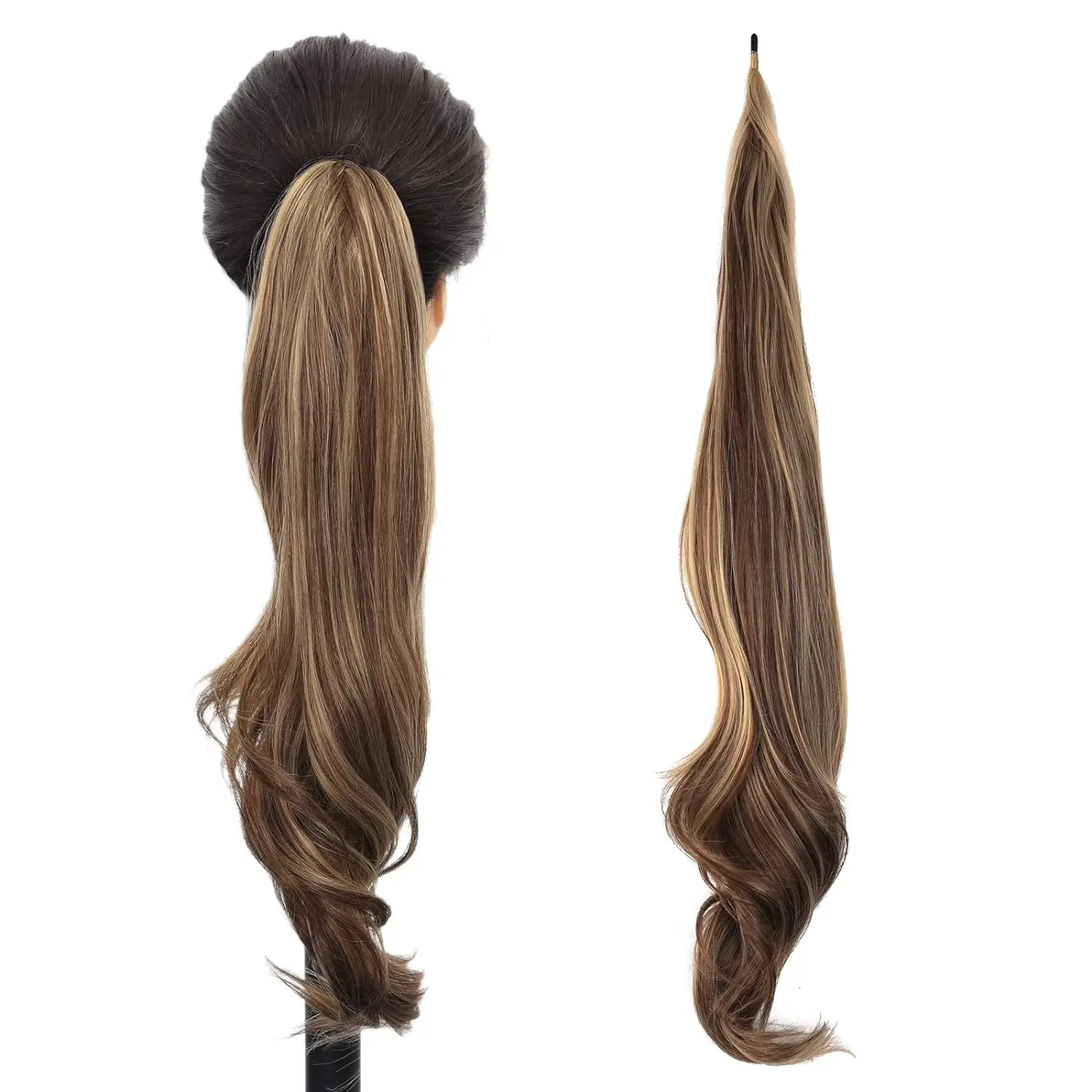 Elastic-Wrap-Pony-Tail-Extensions-32-Long-Curly-Wavy-Ponytail ...