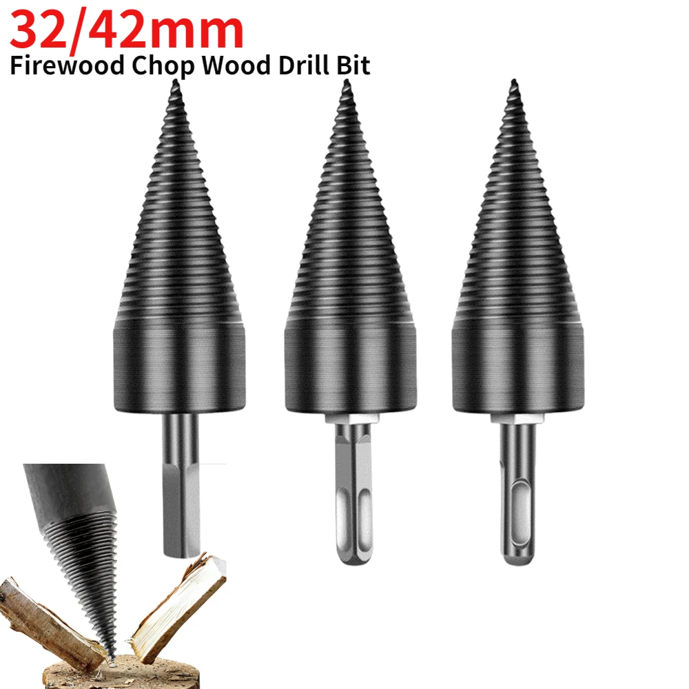 Firewood Drill Bit Wood Splitter | Wood Splitting Drill Bit | Shank ...