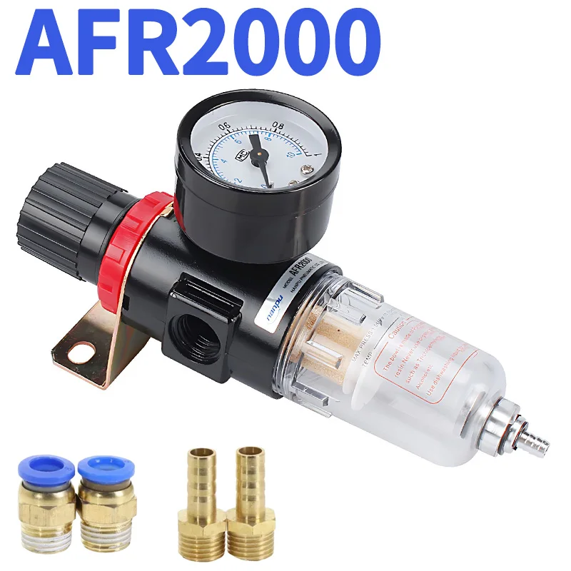 G1-4-Pneumatic-Air-Filter-Regulator-Valves-AFR2000-with-Pressure-Gauge-Flow-Control-Valve-Air ...