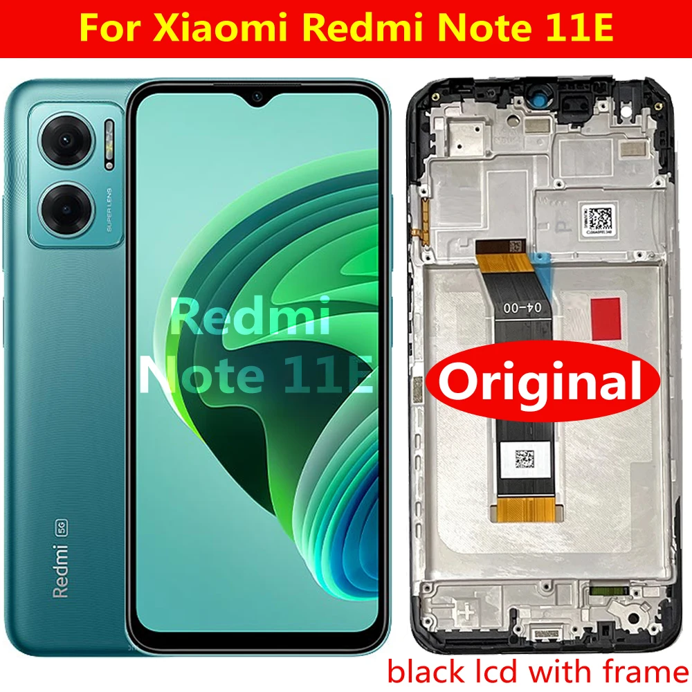 Original 6.58” For Xiaomi Redmi Note 11E LCD Display Touch Screen ...