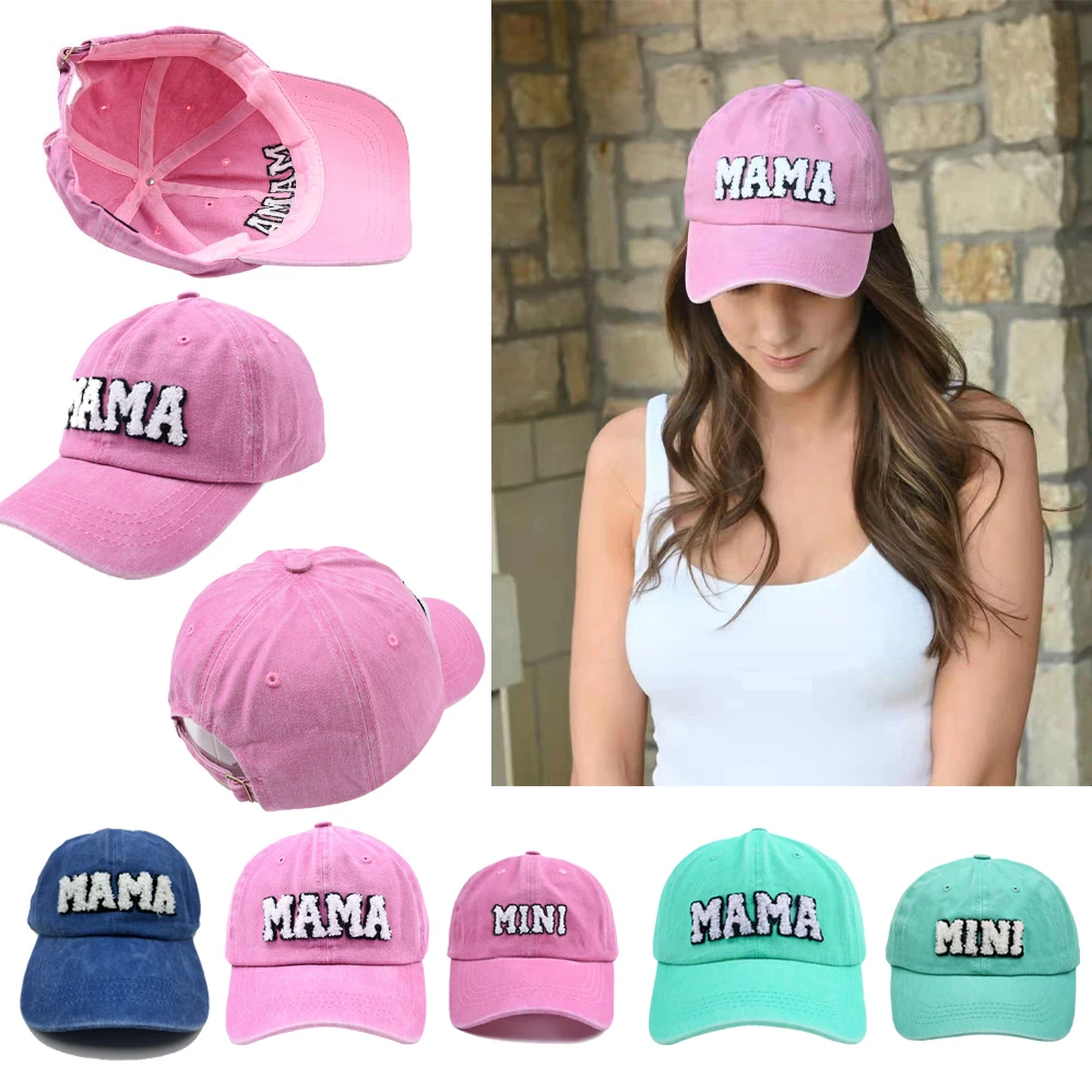 Parent-child-Baseball-Cap-MAMA-Mini-Letter-Embroidered-Baseball-Hats ...
