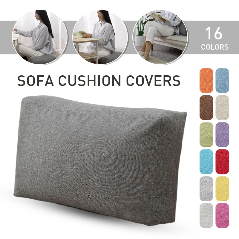 Nordic Rectangular Soft Sofa Cushion Cover Pillowcase Lumbar Protective ...
