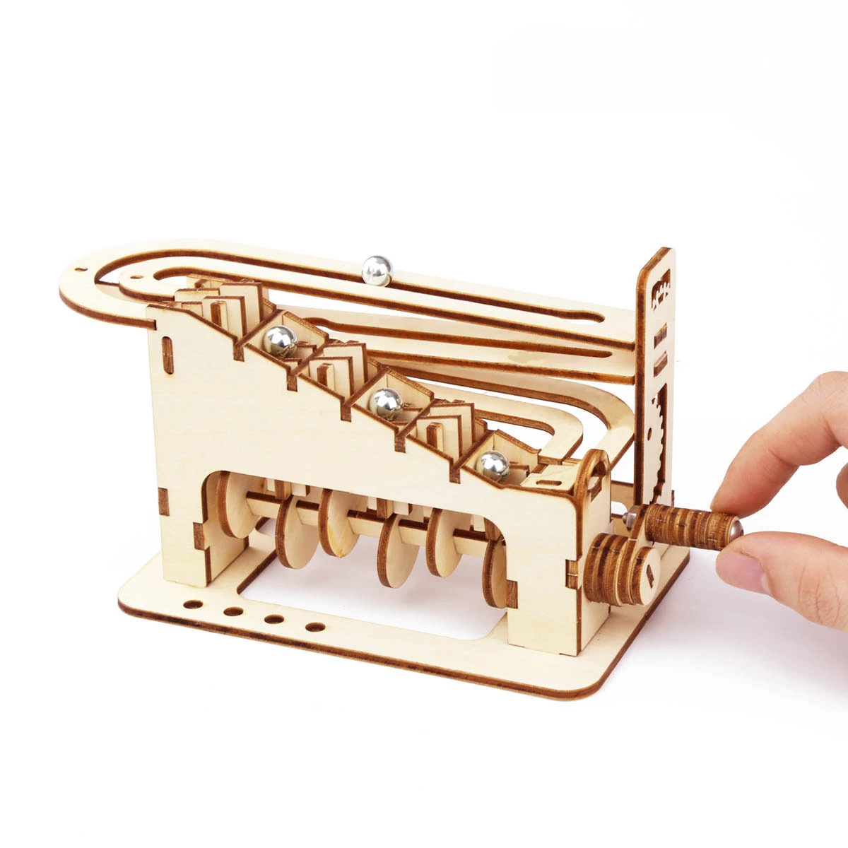 3D Wooden Spiral Marble Run Puzzle – The Mom Pick