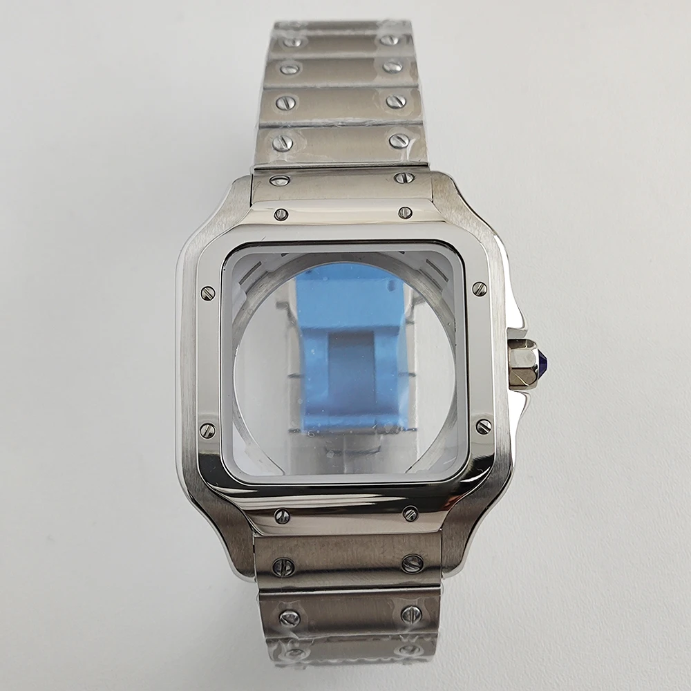 Square-Watch-Case-38mm-NH36-Case-Set-316L-Steel-Watch-Repair-and ...