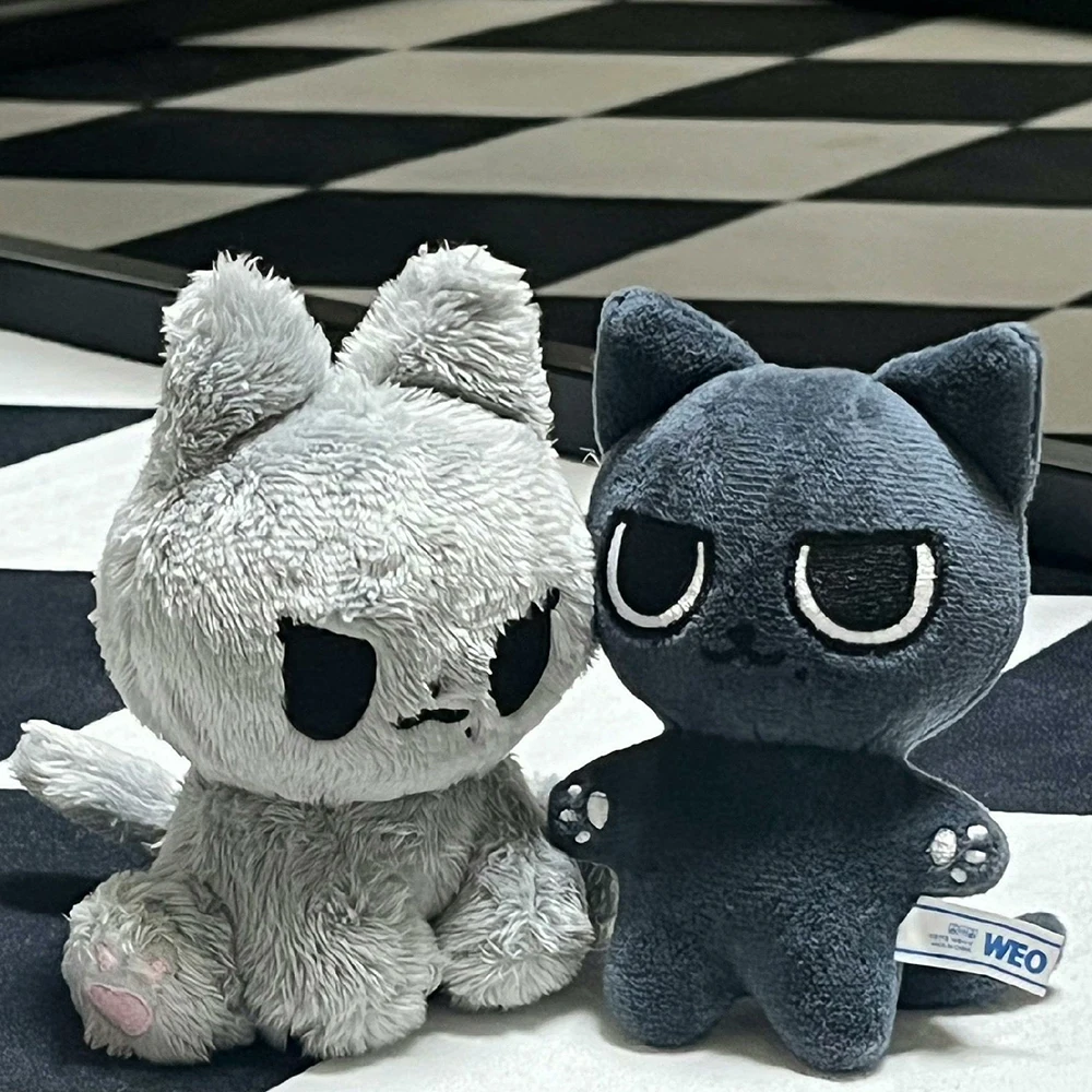 13CM Kpop Stuffed Toys Aespa Karina JUST Cute Collar Bell Cat Plush ...