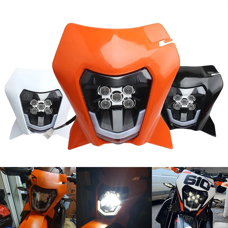 Faro LED para motocicleta, carenado para KTM EXC 300 450 690 R SMC R XC ...
