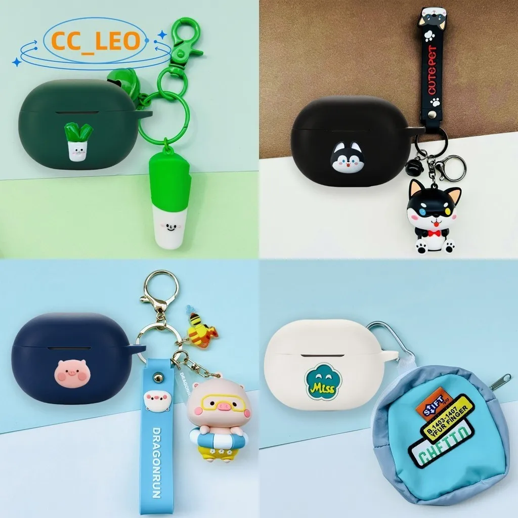 For-Baseus-Bowie-E11-Case-Cute-Cat-Paw-Piggy-Clover-Keychain-Pendant ...