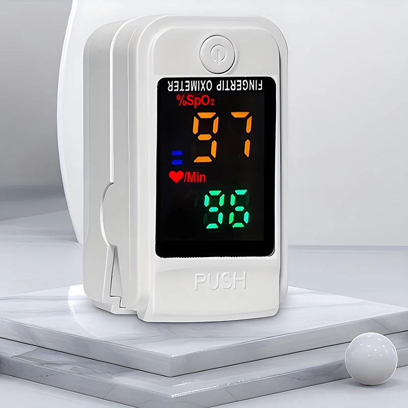 Oximeter-LED-Finger-Blood-Oxygen-Monitor-Heart-Rate-SpO2-PR-Test-Meter ...