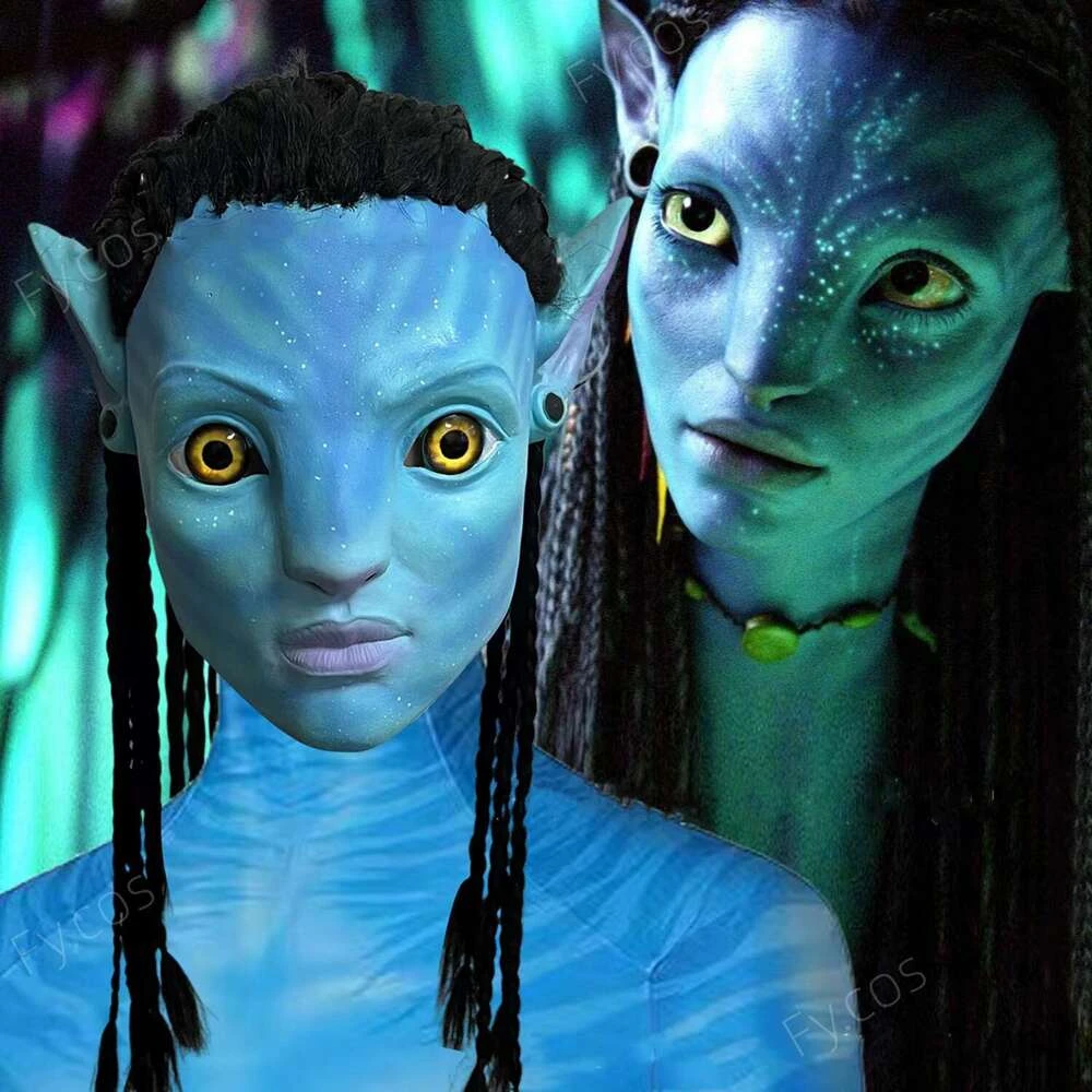 Movie Avatar Mask Halloween Carnival Party Cosplay Reality Latex Full ...