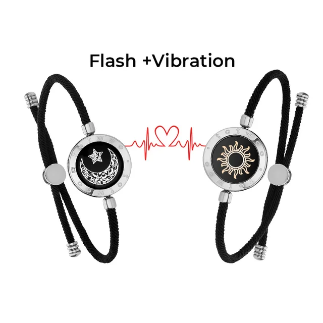 Totwoo Long Distance Touch Light Up Vibrate Bracelets For Couples Long