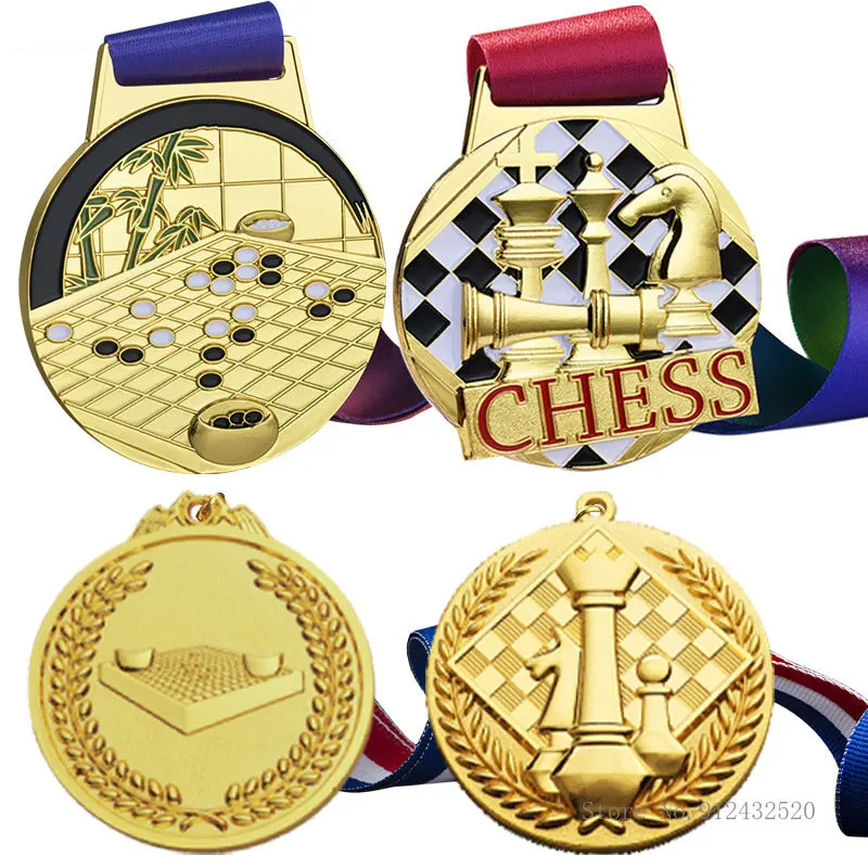 Customized-Creative-Go-Chess-Medal-Gold-Silver-Bronze-Honor-Children-s ...