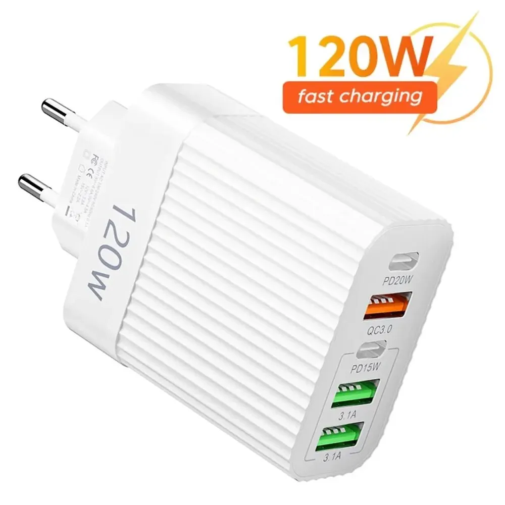 120W-USB-Charger-USB-Type-C-Fast-Charging-Adapter-Quick-Charge-3-0-PD ...