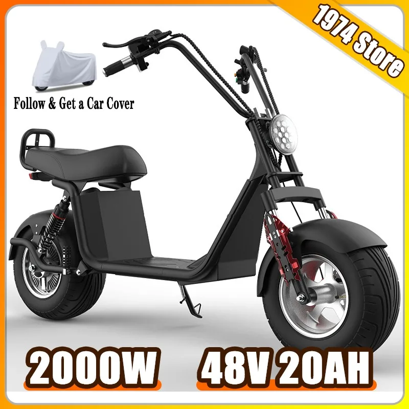 Adult 1500W High power motor 60V20A Large battery Electric car City ...