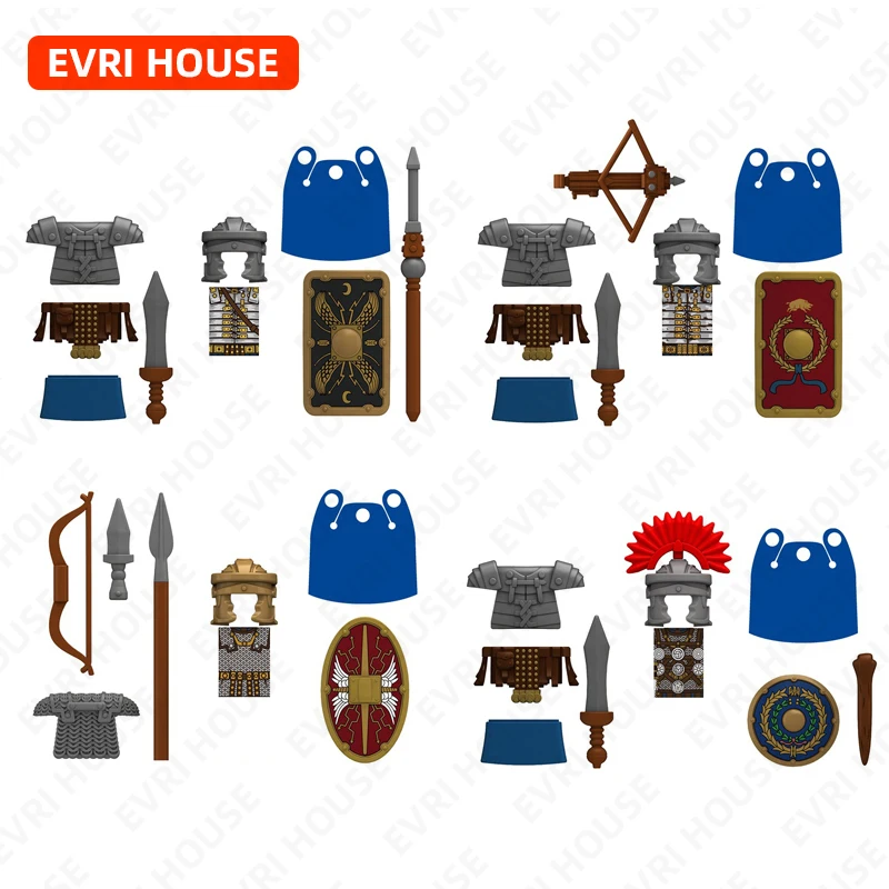 Mini bloques de construcción de infantería pesada romana, muñecos de ...