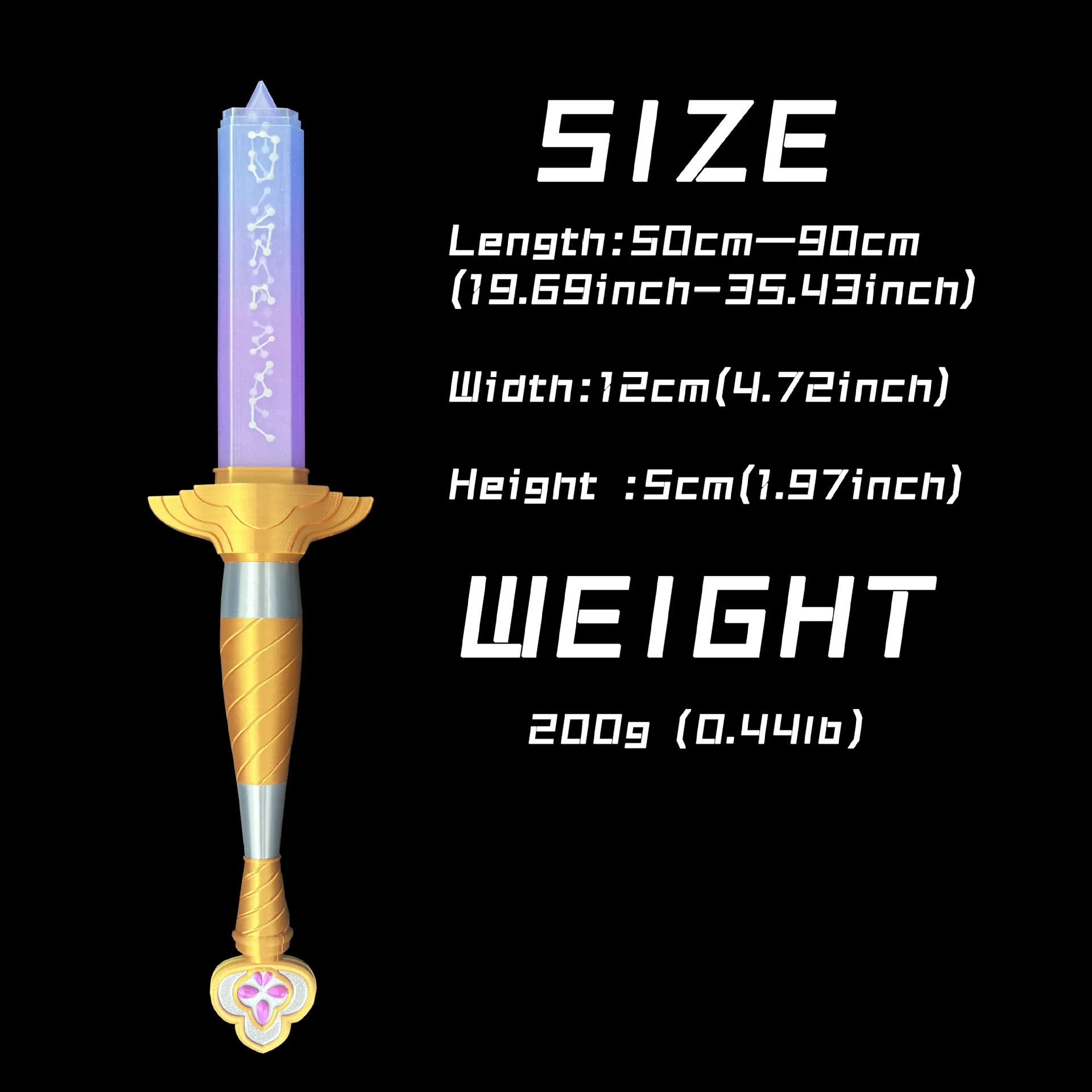 K Pop Demon Hunters Sword KPOP Demons Hunter Huntrix Rumi Zoey Purple ...