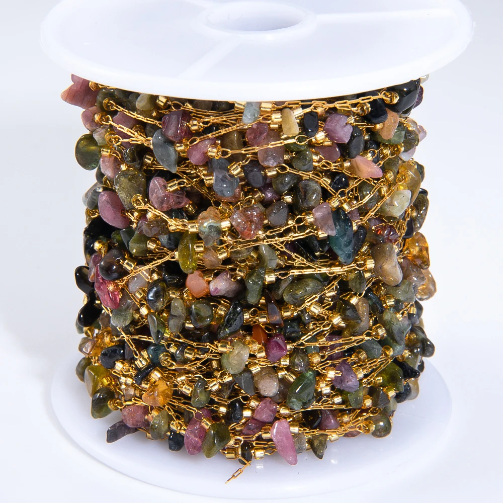 2Meters-1Meter-Irregular-Stone-Stainless-Steel-Chain-Mixed-Natural ...