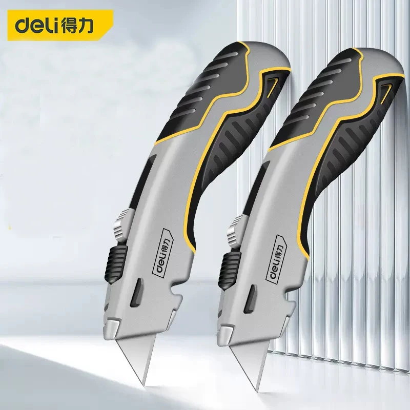 Deli-Ergonomic-Utility-Knife-with-Non-Slip-Rubber-Zinc-Alloy ...