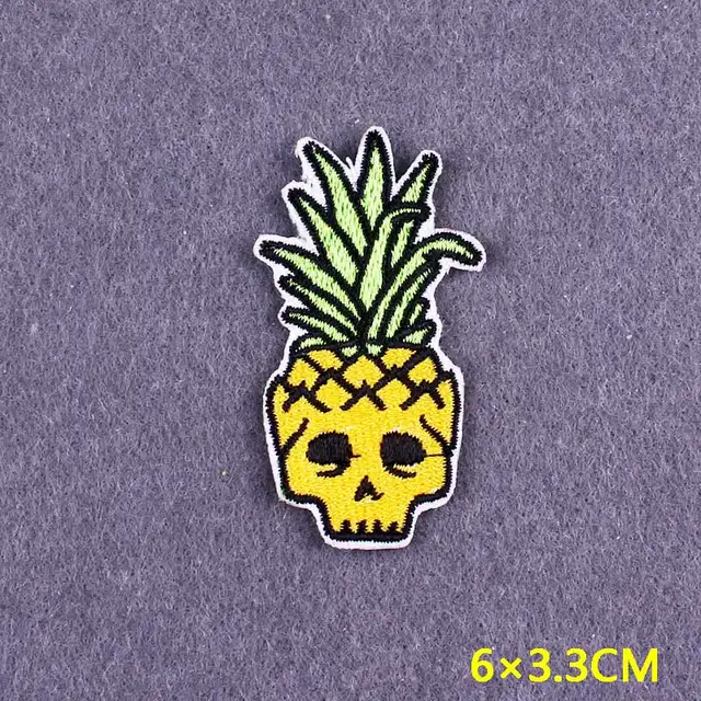 Skull Embroidery Patch Clothing thermoadhesive Patches On Clothes ...