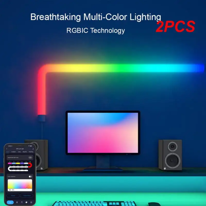 Smart-RGB-Wall-Light-Bar-Decora-o-luz-noturna-m-sica-Sync-BT-controle ...