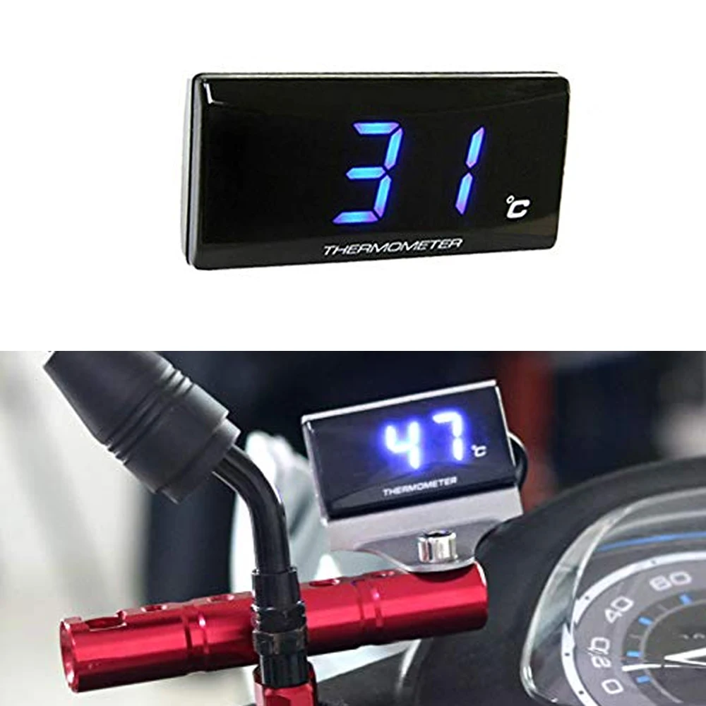 Universal Motorcycle Thermometer Instruments Water Temperature Digital ...