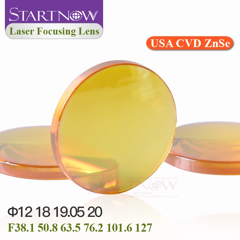 Startnow Co2 Laser Focus Lens Dia.18/19/20mm Usa Cvd Znse Lens For ...