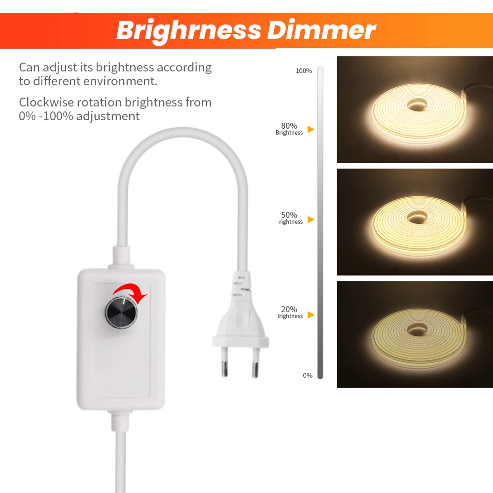 220V-EU-Power-Supply-Plug-with-LED-Dimmer-Switch-COB-Brightness ...