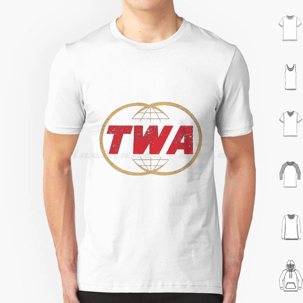 Twa-Retro-Trans-World-Distressed-T-Shirt-Cotton-Men-Women-Diy-Print-Twa ...