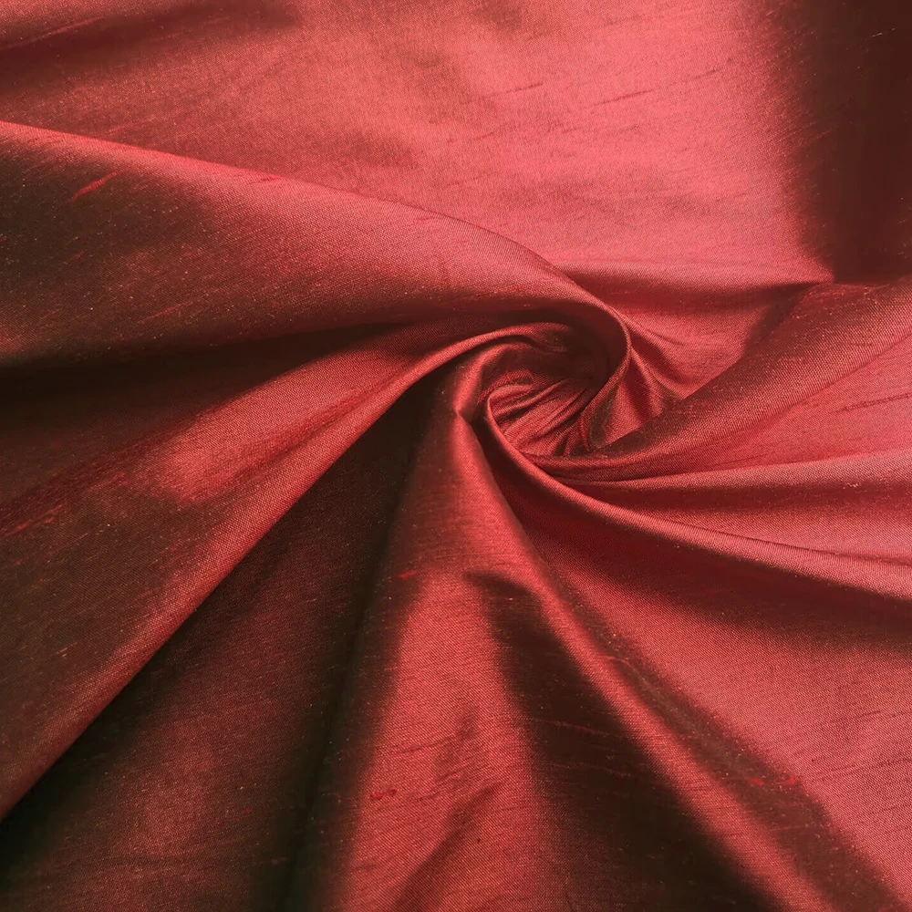 Tela-de-Dupion-de-seda-Burdeos-para-vestido-de-noche-tacto-r-gido-50cm ...