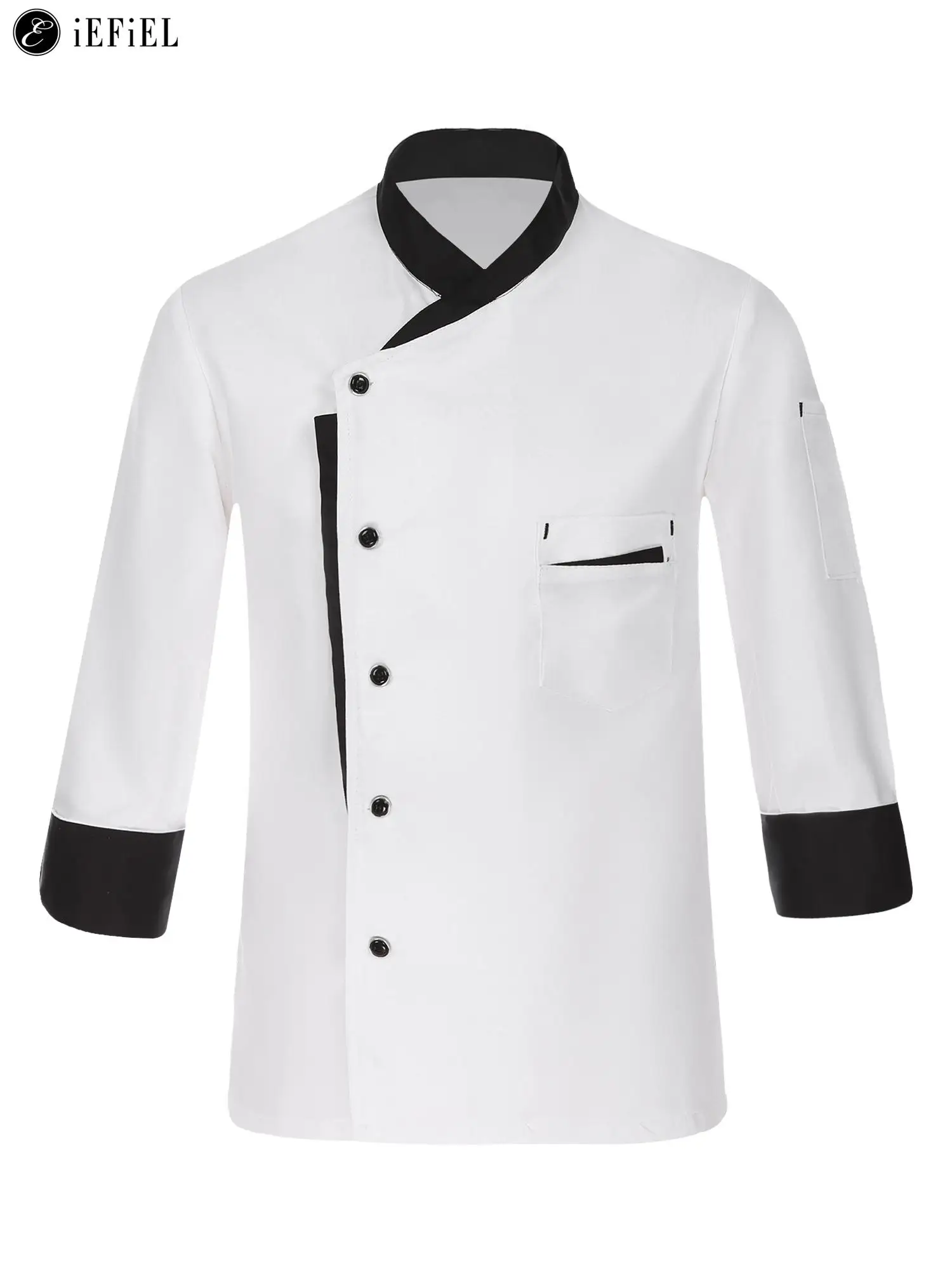 Chaqueta de Chef Unisex para hombre, abrigo de manga larga para ...
